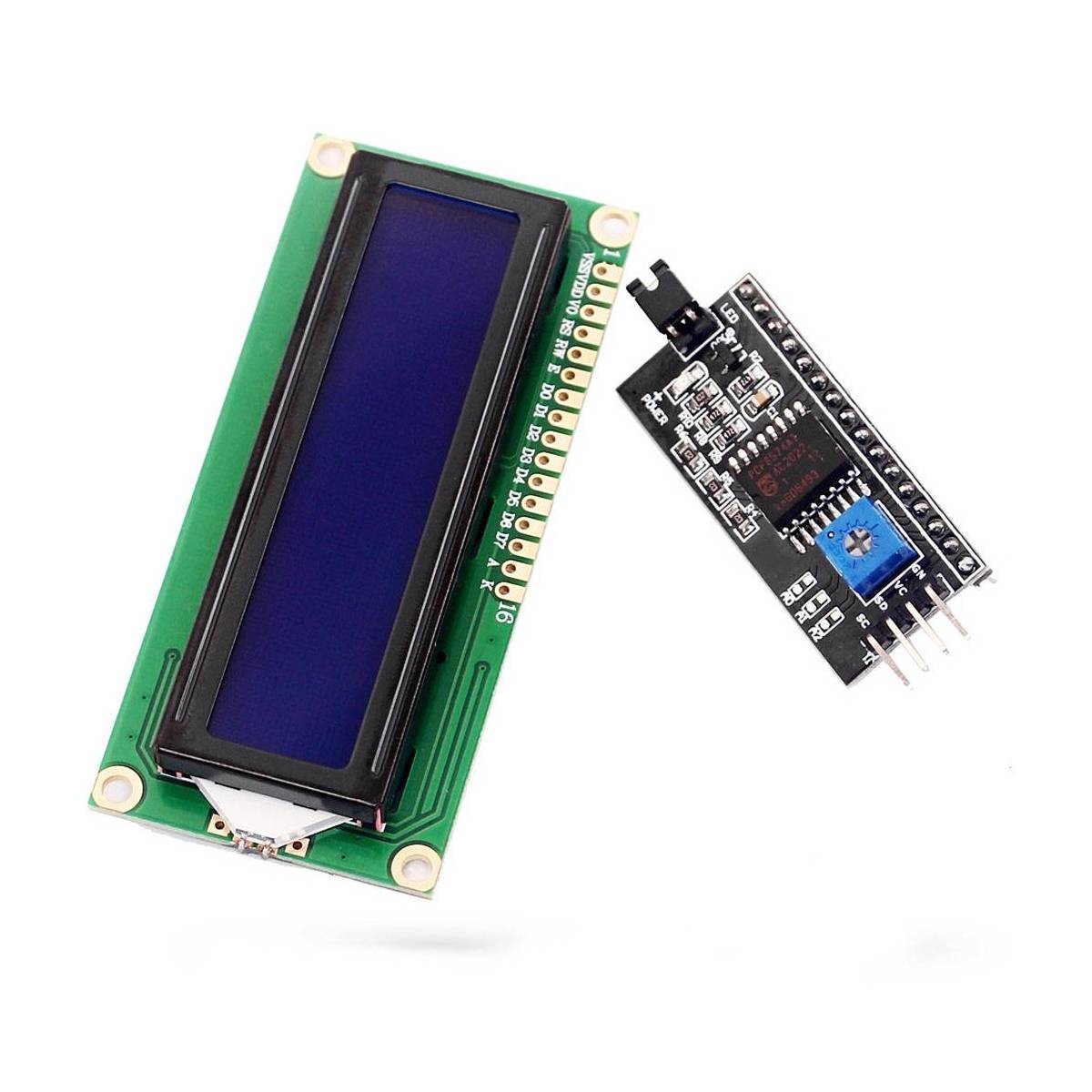 IIC / 12C 1602 LCD-skärm med board modul för Arduino - Mackablar.se